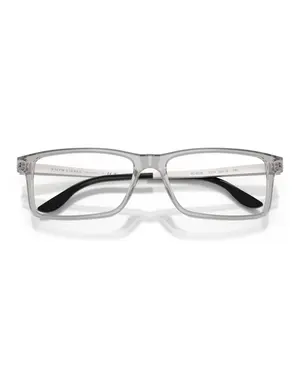 Ralph Lauren Rectangular Full Rim Eyeglasses - Transparent Gray