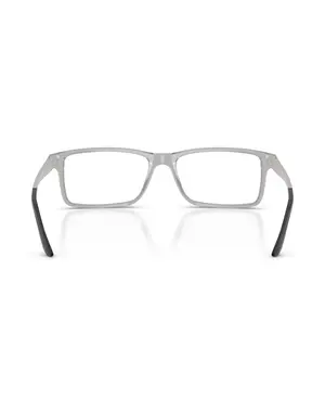 Ralph Lauren Rectangular Full Rim Eyeglasses - Transparent Gray