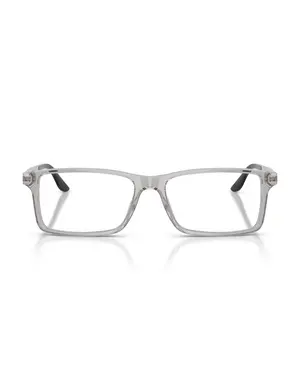 Ralph Lauren Rectangular Full Rim Eyeglasses - Transparent Gray