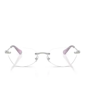 SWAROVSKI Irregular Rimless Eyeglasses - Silver