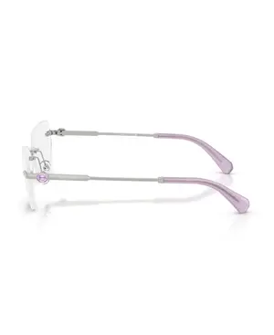 SWAROVSKI Irregular Rimless Eyeglasses - Silver