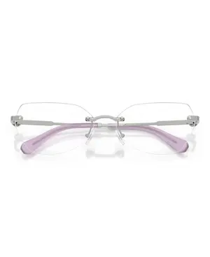 SWAROVSKI Irregular Rimless Eyeglasses - Silver