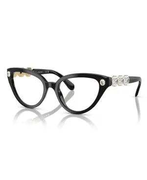 SWAROVSKI Swarovski Cat Eye Eyeglasses With Embellished Detail Black