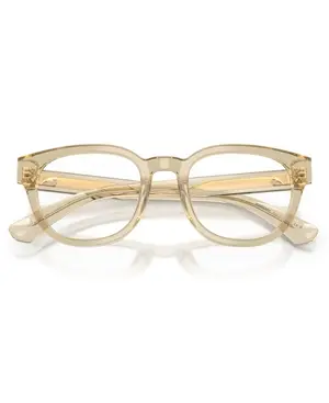 Burberry Round Acetate Eyeglasses - Beige
