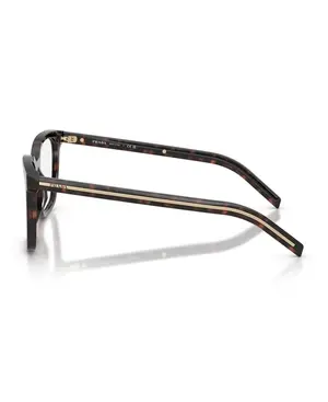 Prada Full Rim Pillow Shape Eyeglasses - Root Tortoise