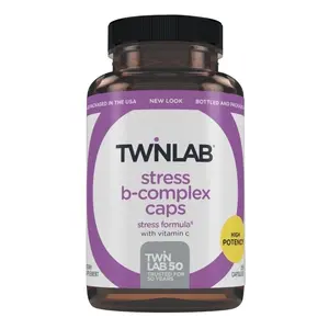 TWINLAB Stress B-complex Caps Energy Support Supplement With Vitamin B12 And B6-250 Capsules - Brown