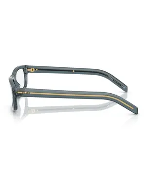 Prada Rectangle Full Rim Eyeglasses - Transparent Ocean