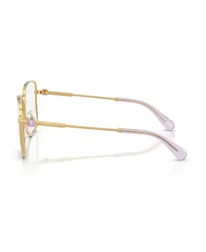 SWAROVSKI Square Eyeglasses With Crystal Embellishments - Gold