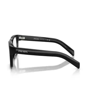 Prada Rectangle Full Rim Eyeglasses - Black