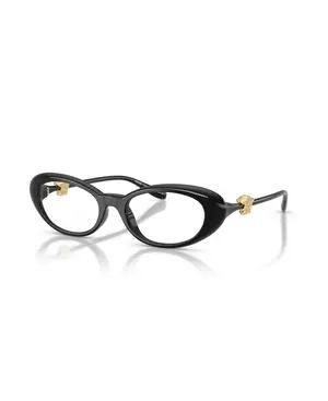 Versace Round Frame Eyeglasses - Black