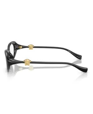 Versace Round Eyeglasses - Black