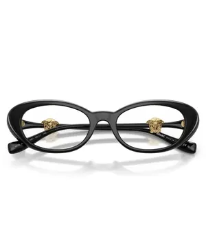 Versace Round Eyeglasses - Black