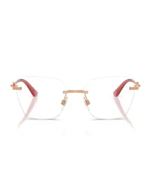 Dolce & Gabbana Cat Eye Eyeglasses - Rose Gold