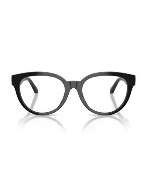 Versace Round Eyeglasses With Gold Tone Medusa Detail