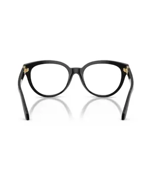 Versace Round Eyeglasses With Gold Tone Medusa Detail