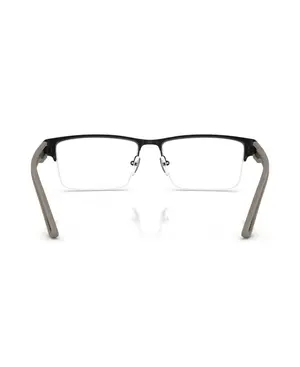 Emporio Armani Rectangle Eyeglasses - Rubberized Matte Black