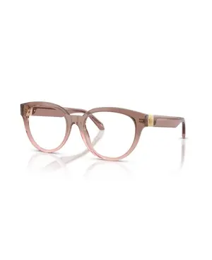 Versace Round Frame Eyeglasses - Brown Gradient Rose