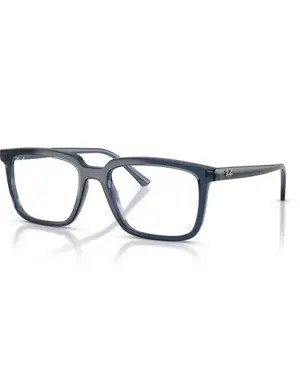 Ray-ban Ray-ban Rectangle Eyeglasses Transparent Blue