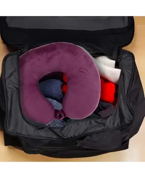PURSONIC 2 Memory Foam Travel Pillows With Sleep Masks – Ultimate Comfort For Couples On The Go