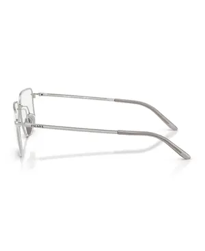 Prada Rectangular Full Rim Eyeglasses - Silver