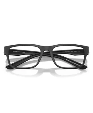 Emporio Armani Pillow Eyeglasses - Rubberized Matte Black