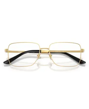 Versace Square Frame Eyeglasses - Gold