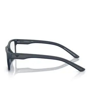 Emporio Armani Pillow Eyeglasses - Rubberized Matte Blue