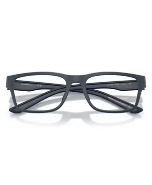 Emporio Armani Pillow Eyeglasses - Rubberized Matte Blue