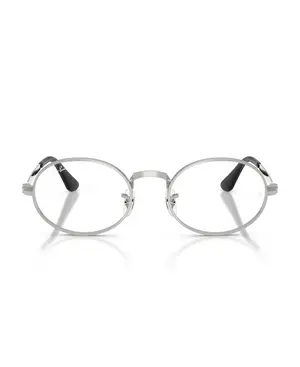 Ray-ban Oval Full Rim Eyeglasses - Silver