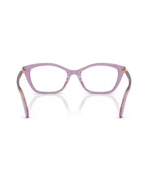 SWAROVSKI Pillow Eyeglasses With Crystal Embellishments - Transparent Amethyst