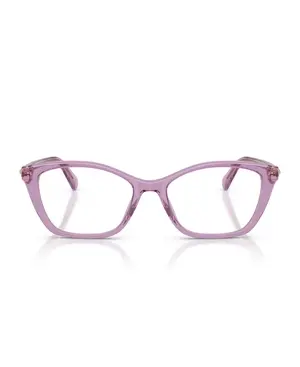 SWAROVSKI Pillow Eyeglasses With Crystal Embellishments - Transparent Amethyst