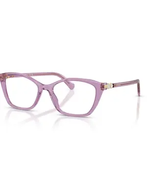 SWAROVSKI Swarovski Pillow Eyeglasses With Crystal Embellishments Transparent Amethyst