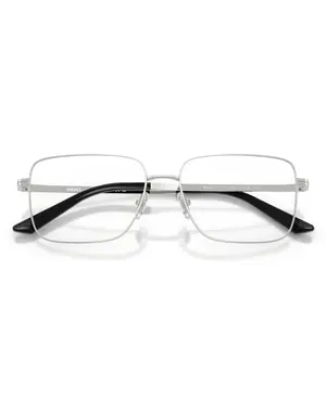 Versace Square Frame Eyeglasses - Silver
