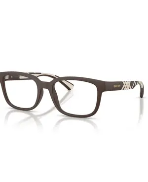 Burberry Rectangle Full Rim Eyeglasses - Matte Brown