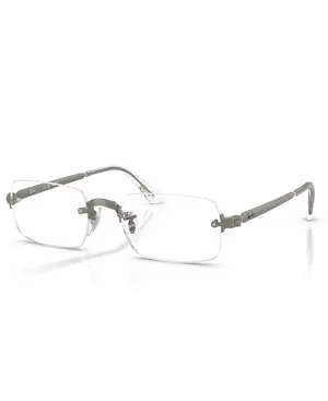 Ray-ban Rectangle Rimless Eyeglasses - Gray