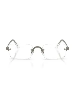 Ray-ban Rectangle Rimless Eyeglasses - Gray