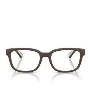 Burberry Rectangle Full Rim Eyeglasses - Matte Brown