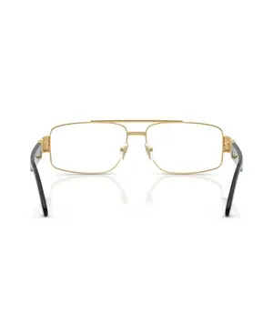 Versace Rectangle Full Rim Eyeglasses - Gold