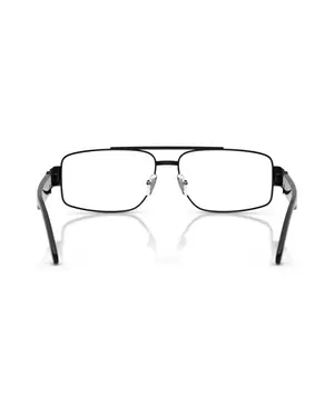 Versace Rectangle Full Rim Eyeglasses - Matte Black