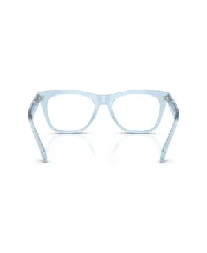 Burberry Square Frame Eyeglasses - Transparent Blue