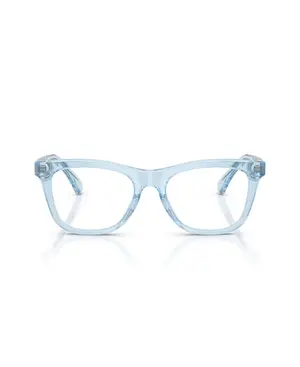 Burberry Square Frame Eyeglasses - Transparent Blue