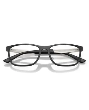 Emporio Armani Rectangle Full Rim Eyeglasses - Matte Black