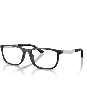 Emporio Armani Rectangle Full Rim Eyeglasses - Matte Black