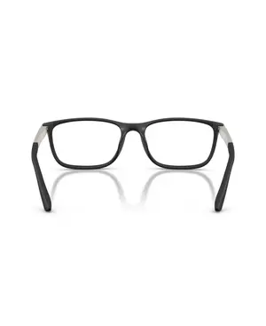 Emporio Armani Rectangle Full Rim Eyeglasses - Matte Black