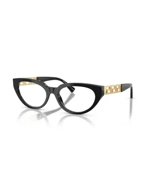 Versace Cat Eye Full Rim Eyeglasses - Black