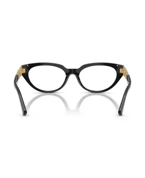 Versace Cat Eye Full Rim Eyeglasses - Black