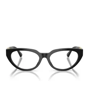 Versace Cat Eye Full Rim Eyeglasses - Black