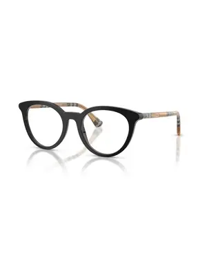 Burberry Round Acetate Eyeglasses - Black