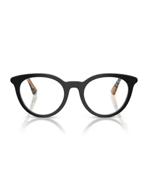 Burberry Round Acetate Eyeglasses - Black
