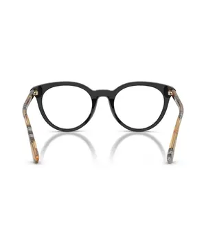 Burberry Round Acetate Eyeglasses - Black